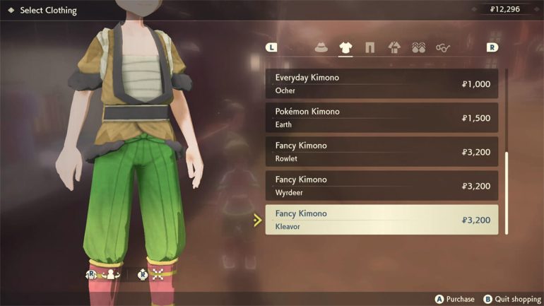 Pokémon Legends: Arceus - All male clothing options | PokéJungle