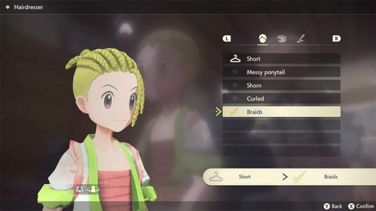 Pokémon Legends: Arceus - Hairystyles and hair color options | PokéJungle