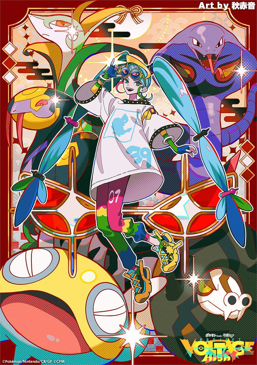All Hatsune Miku Pokémon art and music videos from Project Voltage collab