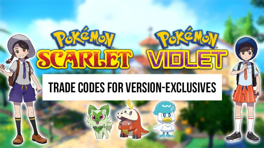 Pokémon Scarlet & Violet: Trade Codes for Version-Exclusive Pokémon ...