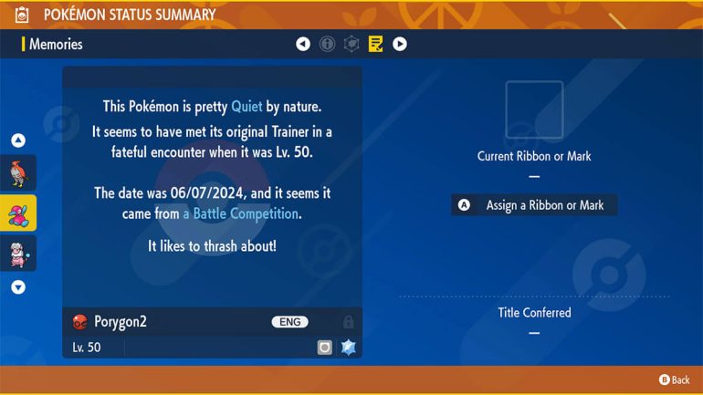 Porygon2 Mystery Gift code now available for Pokémon Scarlet & Violet