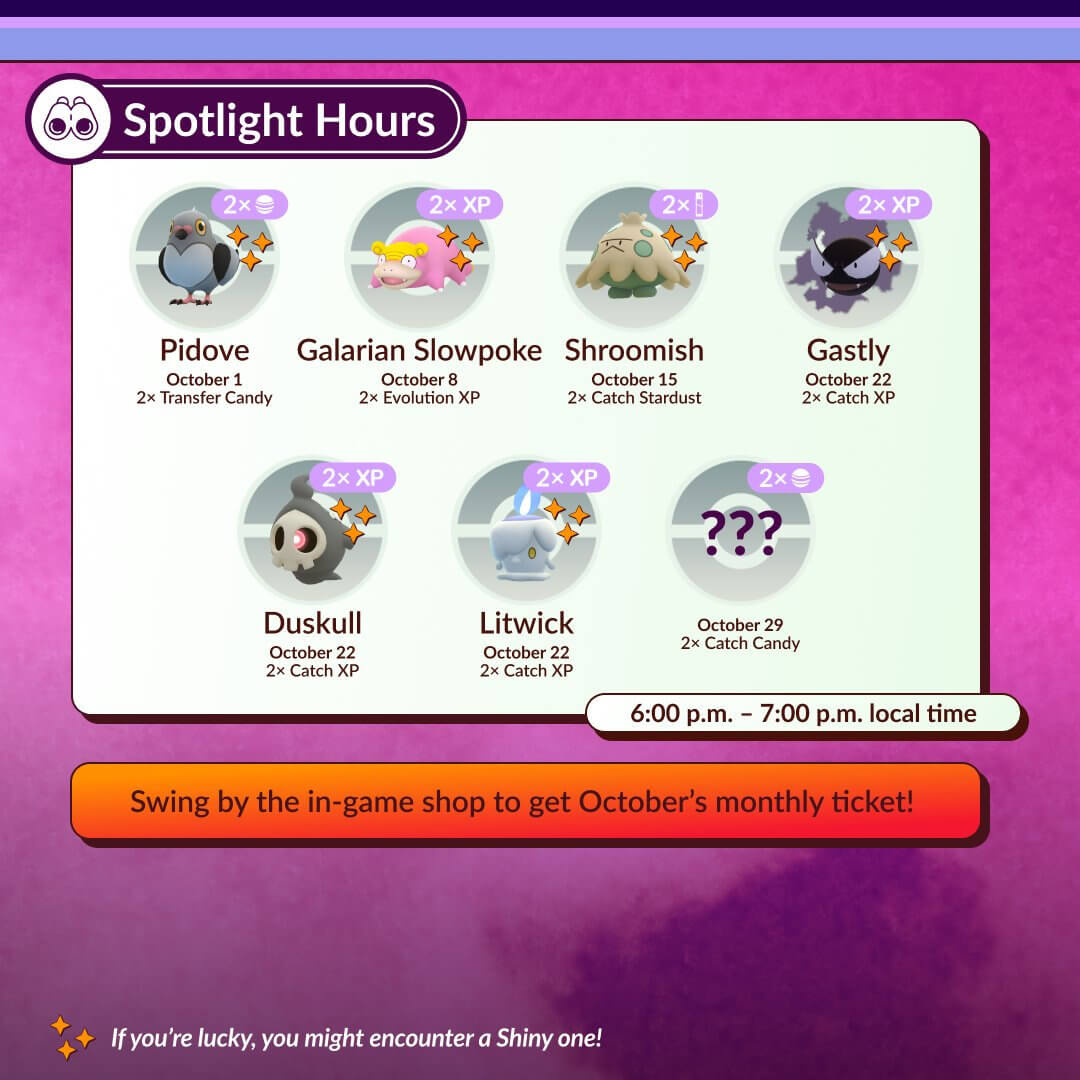 Pokémon GO events for October 2024 | PokéJungle