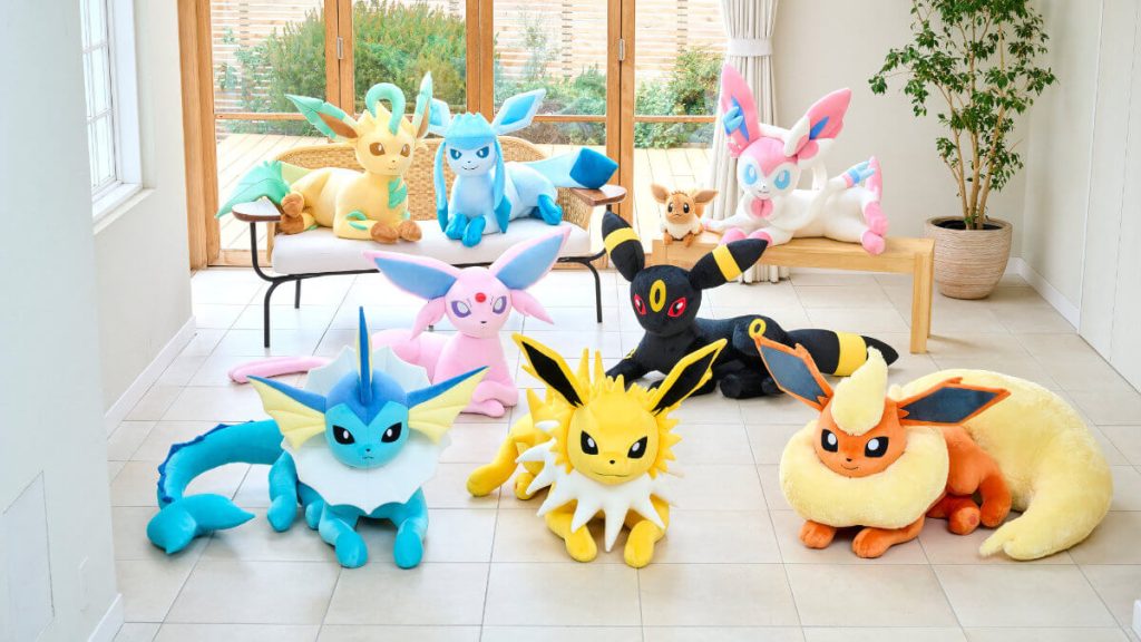 New “life-size” plushies of Eevee’s evolutions revealed | PokéJungle