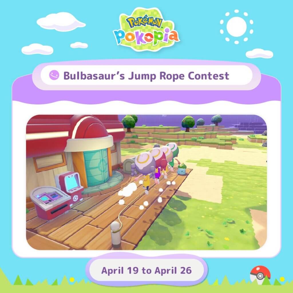 Bulbasaur’s Jump Rope Contest event starting soon in Pokémon Pokopia ...